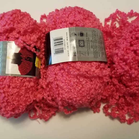 Caron | Art | Caron Simply Soft Boucle Watermelon Pink Bulky Yarn 2 2 ...